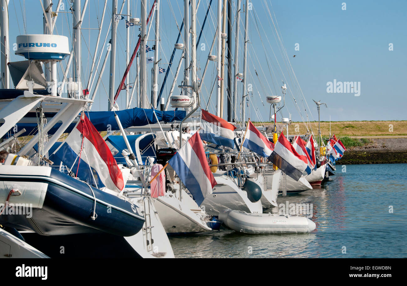 Texel Netherlands boat Oudeschild port harbor boat Wadden Sea ...