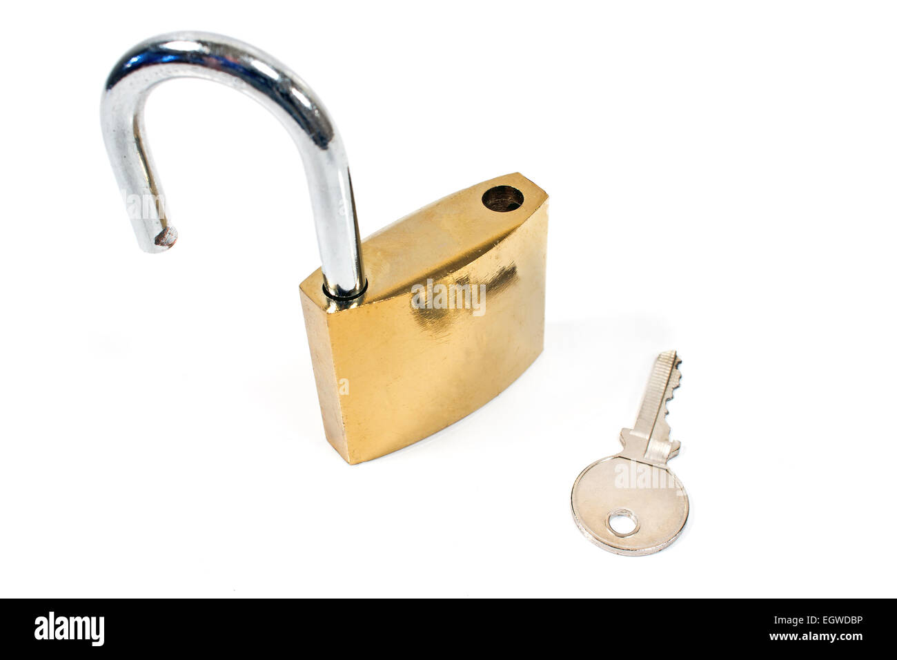 Key open padlock security hi-res stock photography and images - Alamy