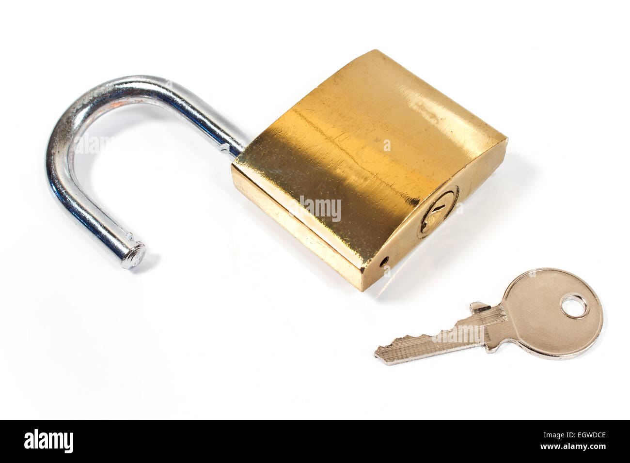Key open padlock security hi-res stock photography and images - Alamy