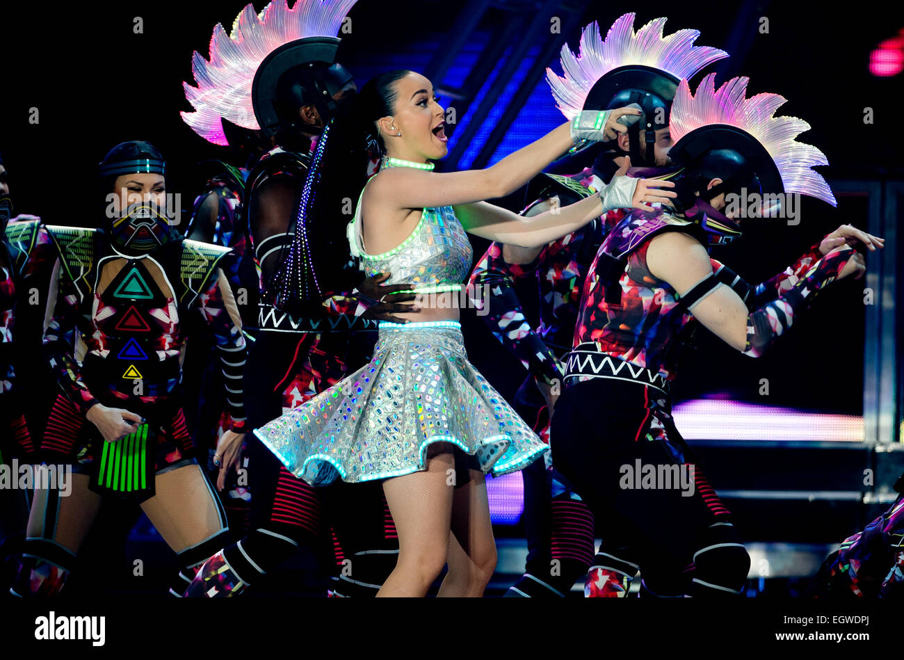 Munich, Germany. 2nd Mar, 2015. The US-American singer Katy Perry ...