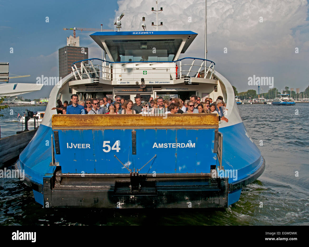 Ferry ( IJveer ) Amsterdam IJ Port Harbor Central Station public ...
