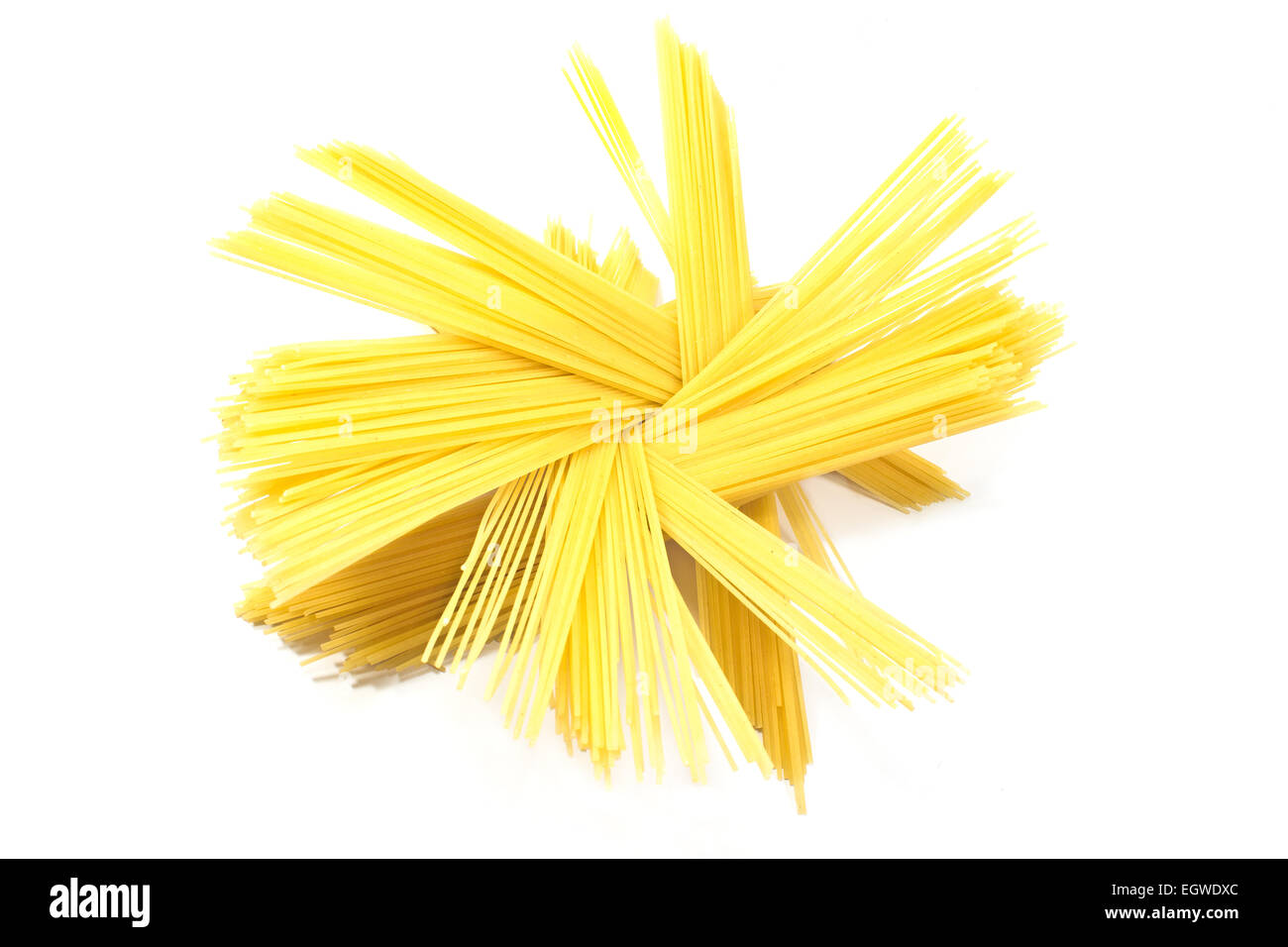 Bunch of spaghetti isolated on white Stock Photo - Alamy