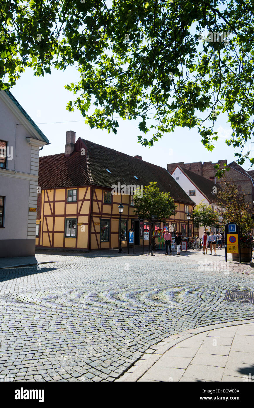 street scene in Ystad, Wallander, Skåne, Skåne län, Scania, Scandinavia ...