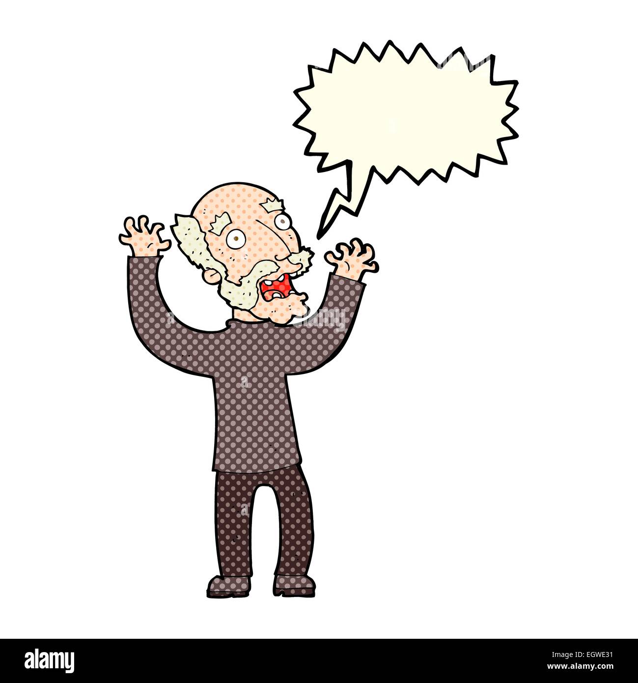 Cartoon terrified old man hi-res stock photography and images - Alamy