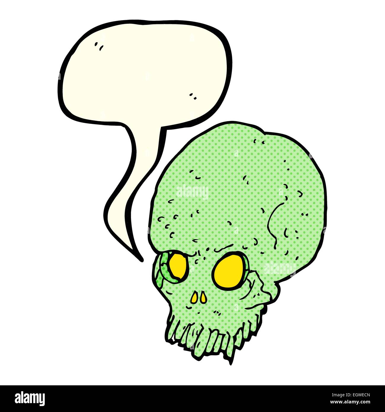 Cartoon spooky skull speech hi-res stock photography and images - Alamy
