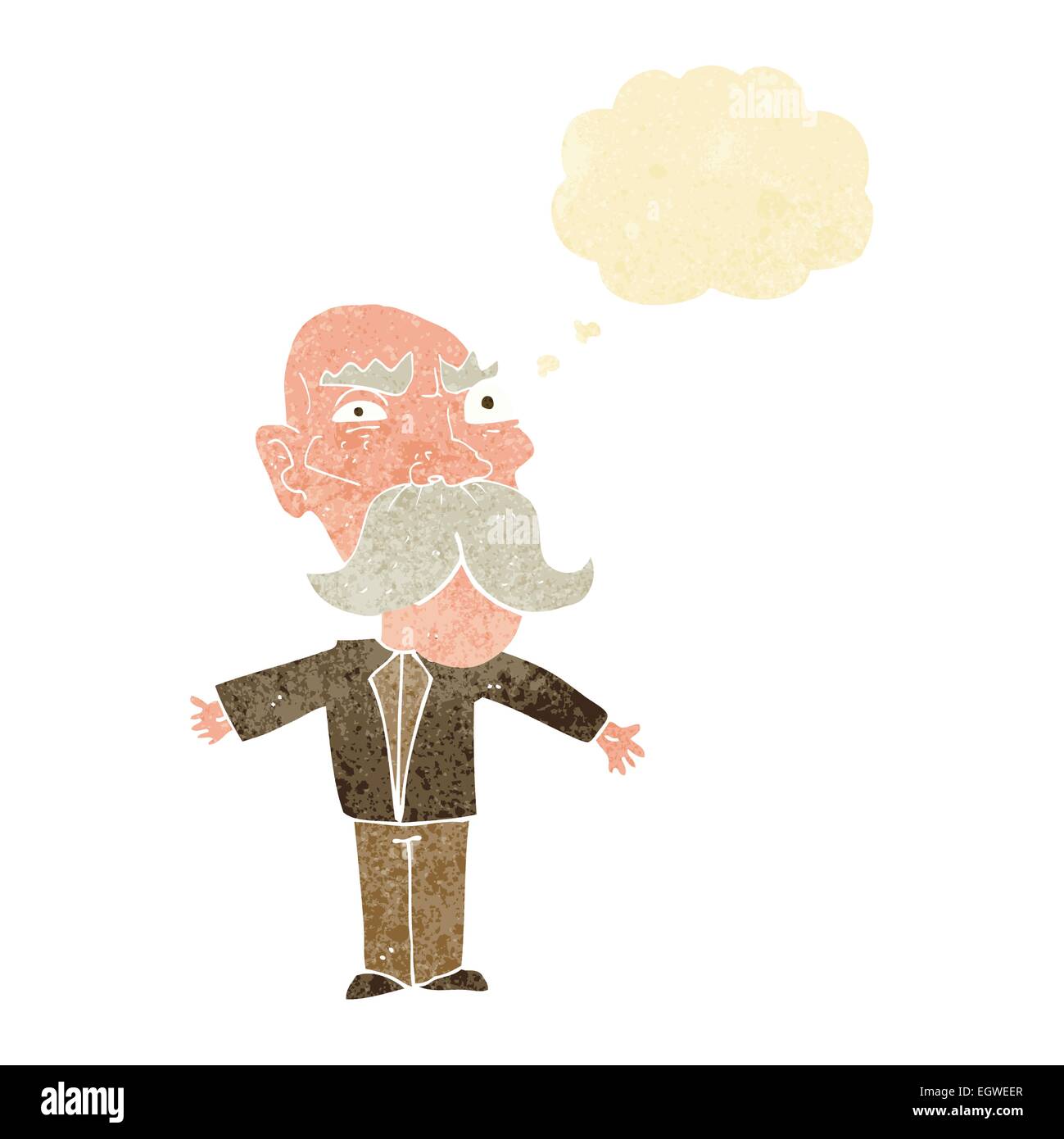 Cartoon angry man thought bubble hi-res stock photography and images ...