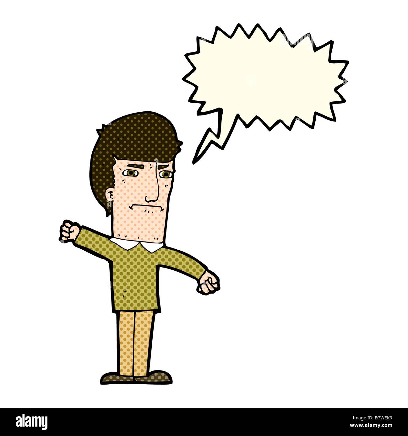 cartoon angry man with speech bubble Stock Vector Image & Art - Alamy