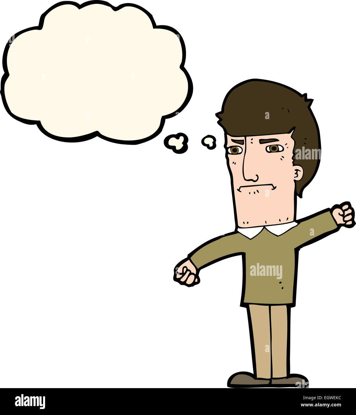 Angry boy thought bubble cartoon hi-res stock photography and images ...