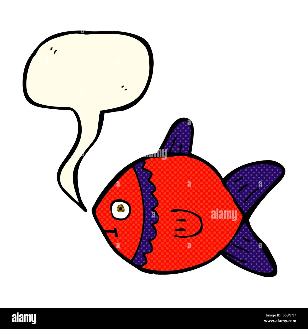 cartoon fish with speech bubble Stock Vector Image & Art - Alamy