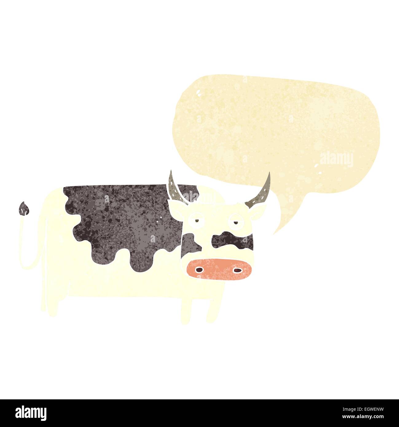 cartoon cow with speech bubble Stock Vector Image & Art - Alamy