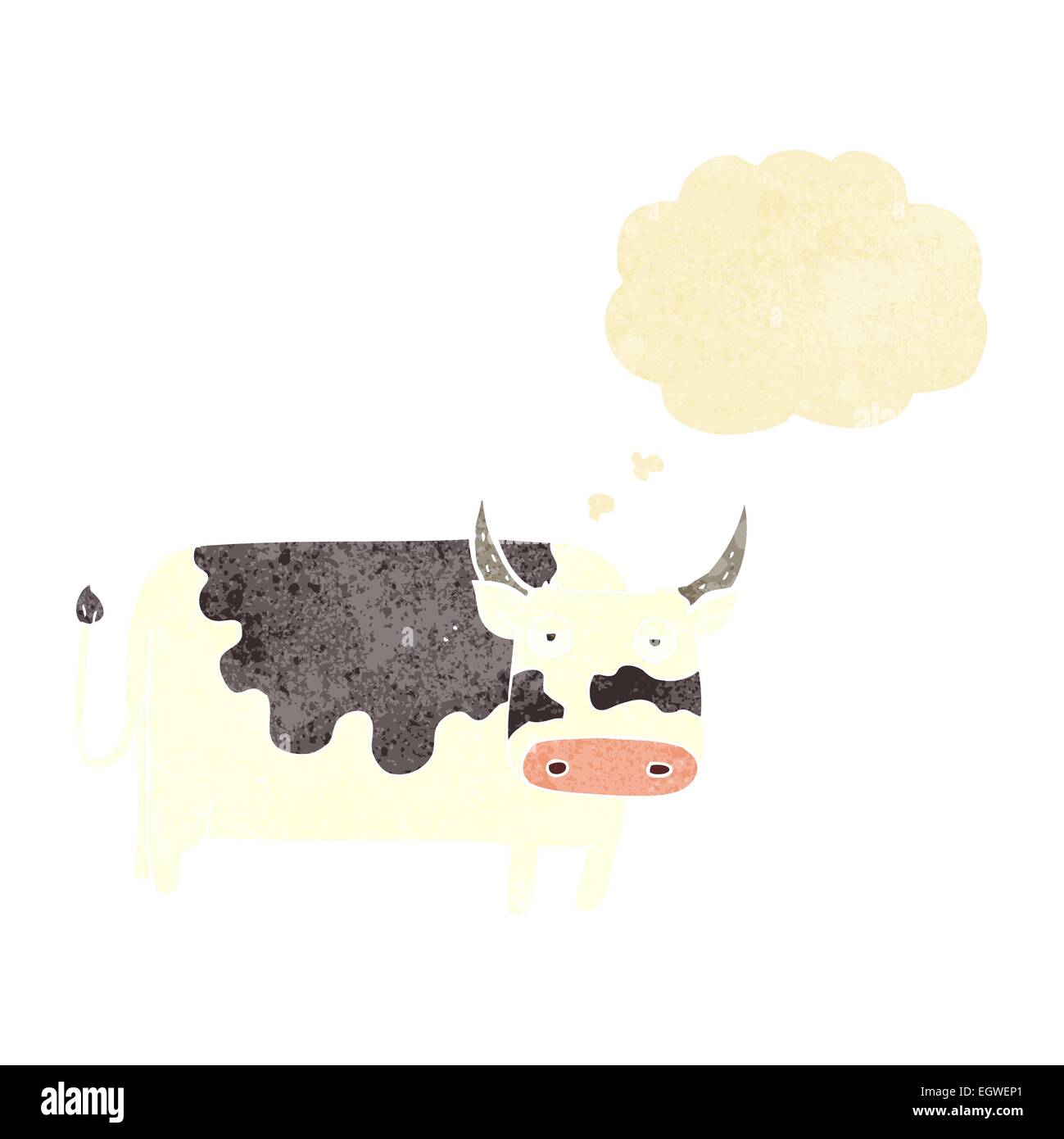 cartoon cow with thought bubble Stock Vector Image & Art - Alamy