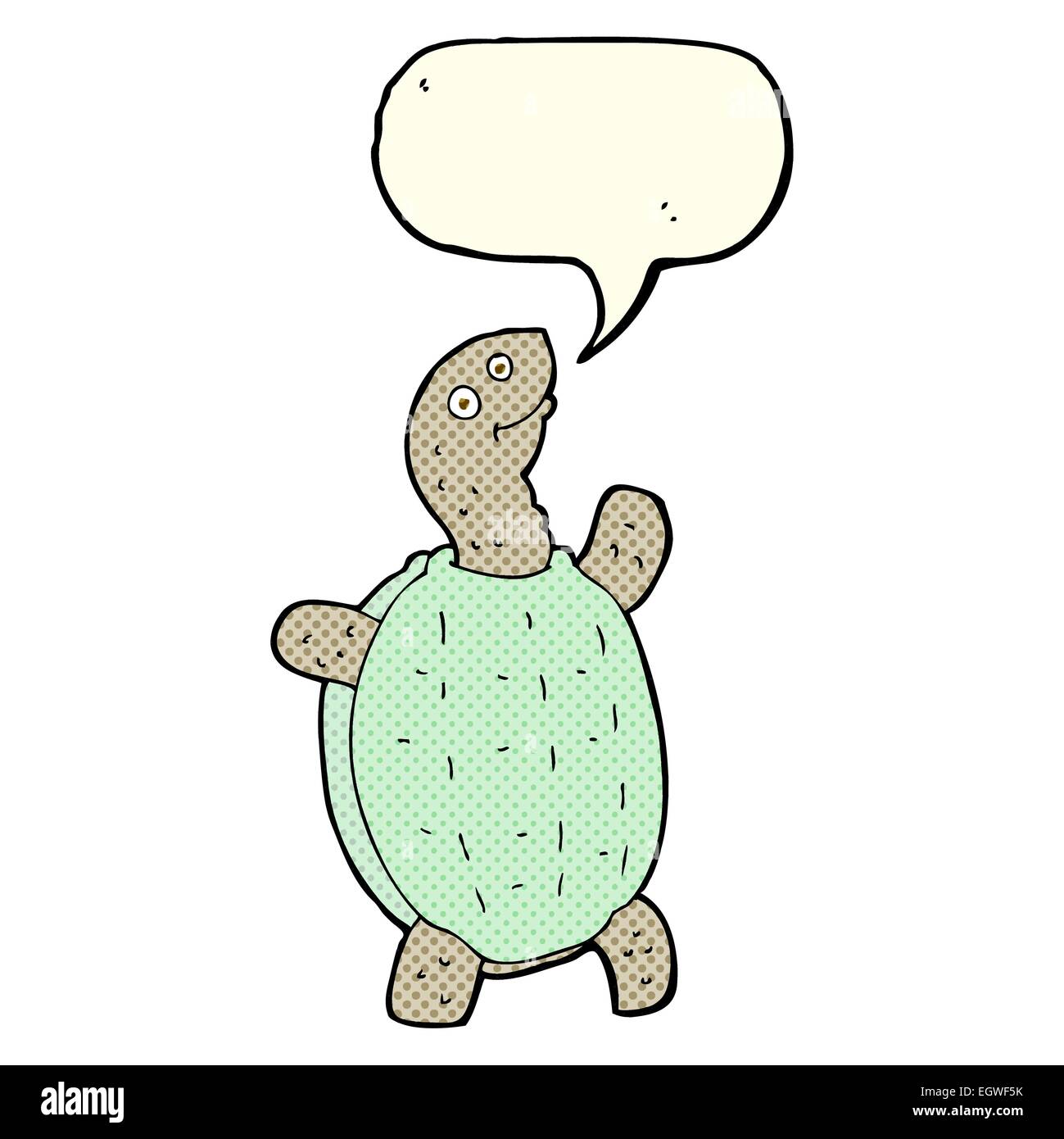 cartoon happy turtle with speech bubble Stock Vector Image & Art - Alamy