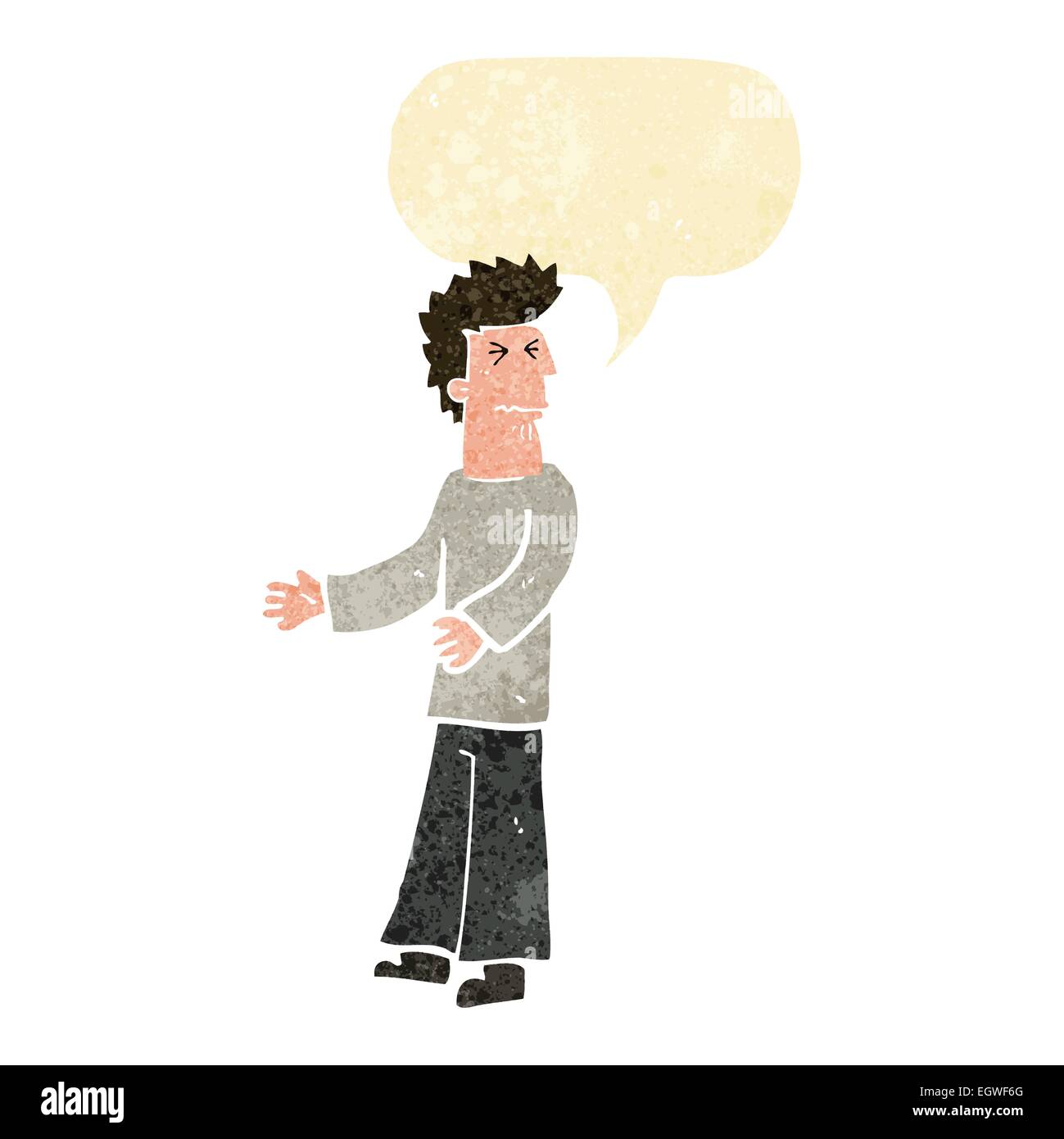 Disgusted man cartoon illustration Cut Out Stock Images & Pictures - Alamy