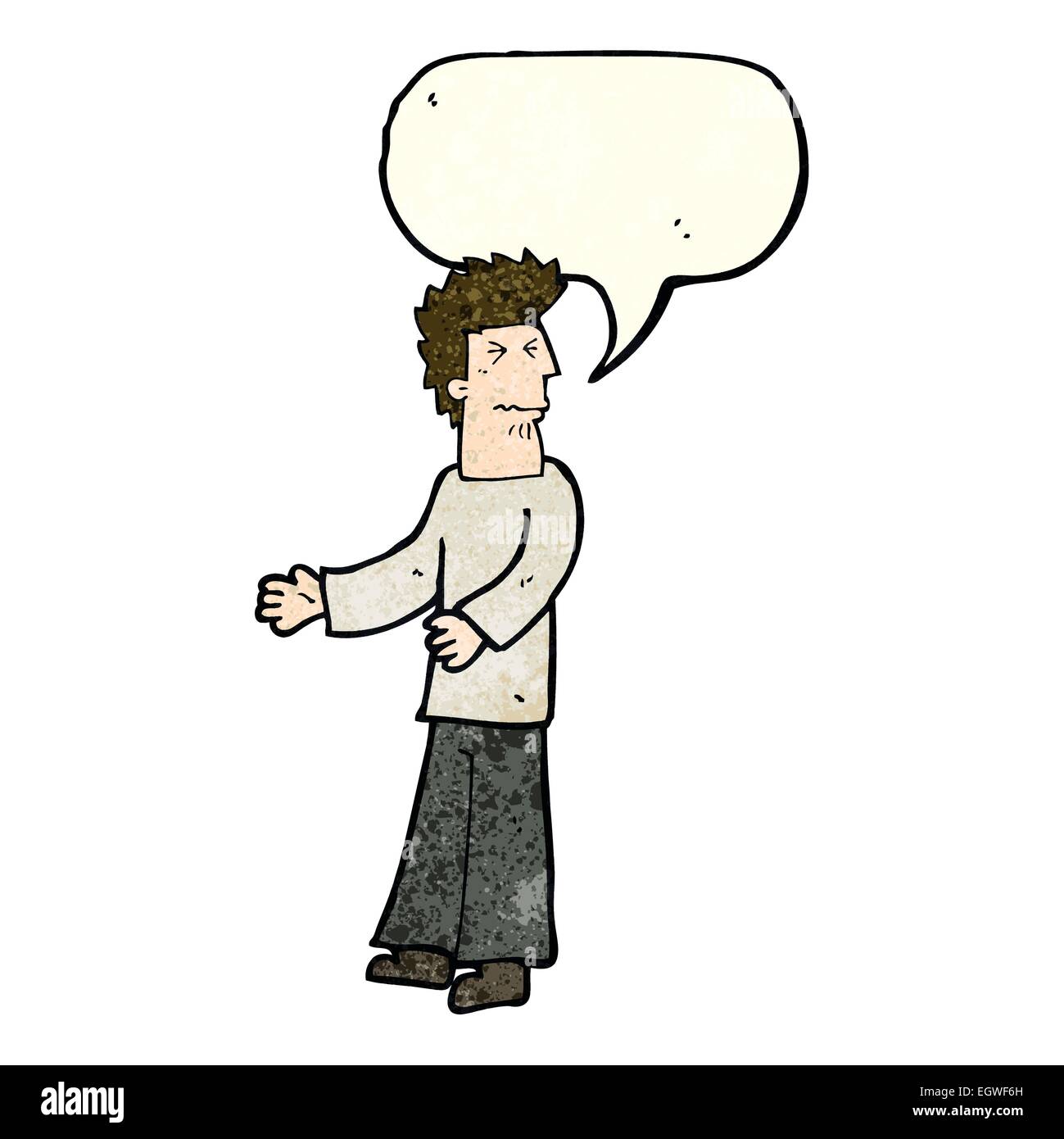 Disgusted man cartoon illustration Cut Out Stock Images & Pictures - Alamy