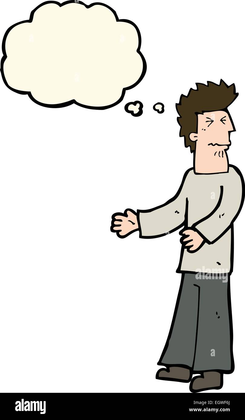cartoon disgusted man with thought bubble Stock Vector Image & Art - Alamy