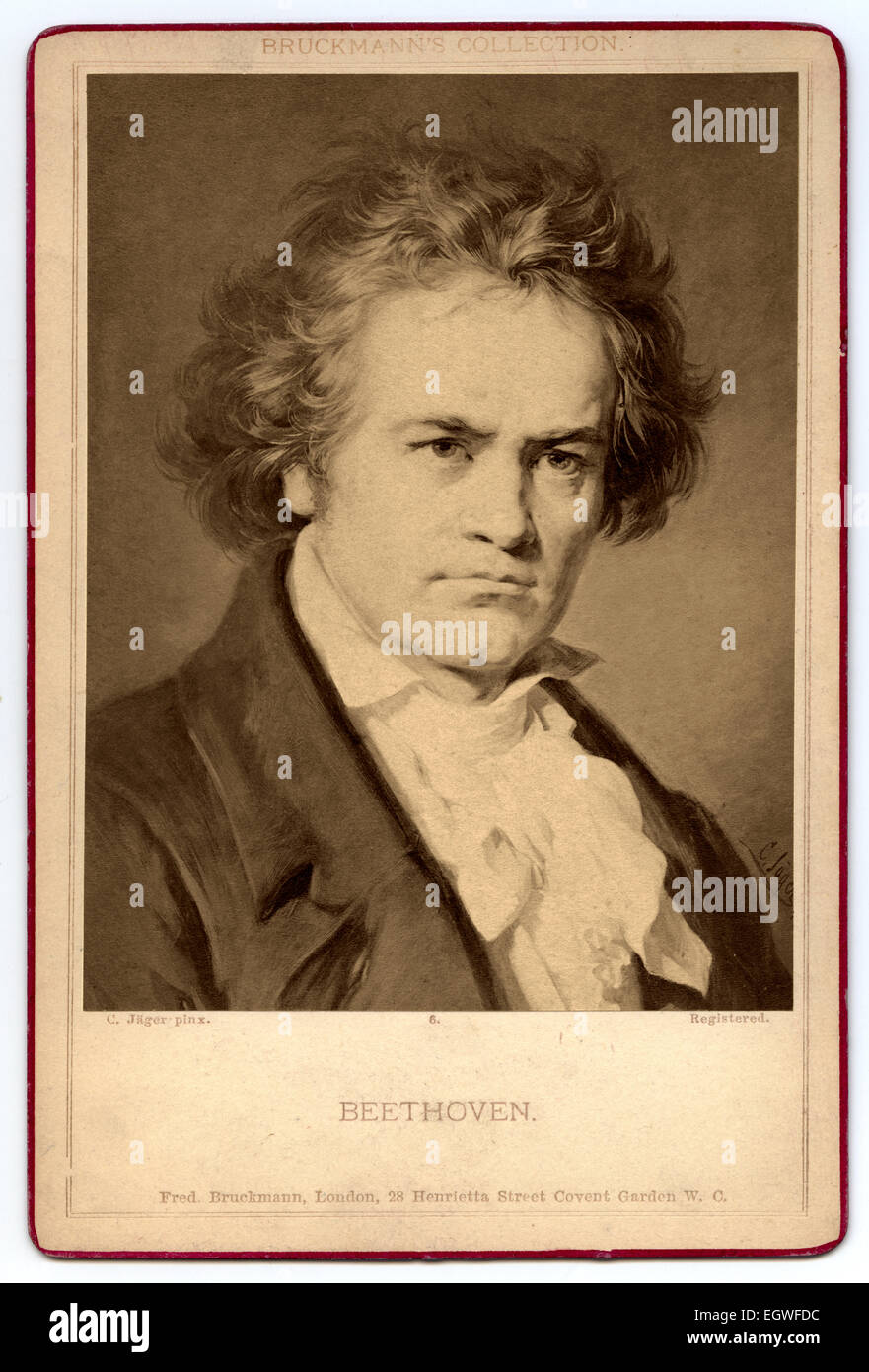 Victorian Cabinet Card portrait of Ludwig van Beethoven 1770 - 1827 ...