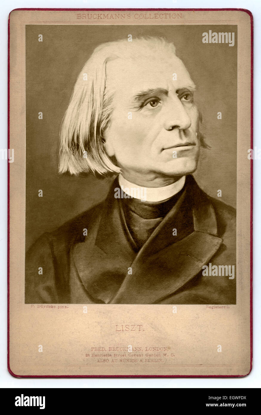 Victorian Cabinet Card portrait of Franz Liszt 1811 - 1886, from a ...