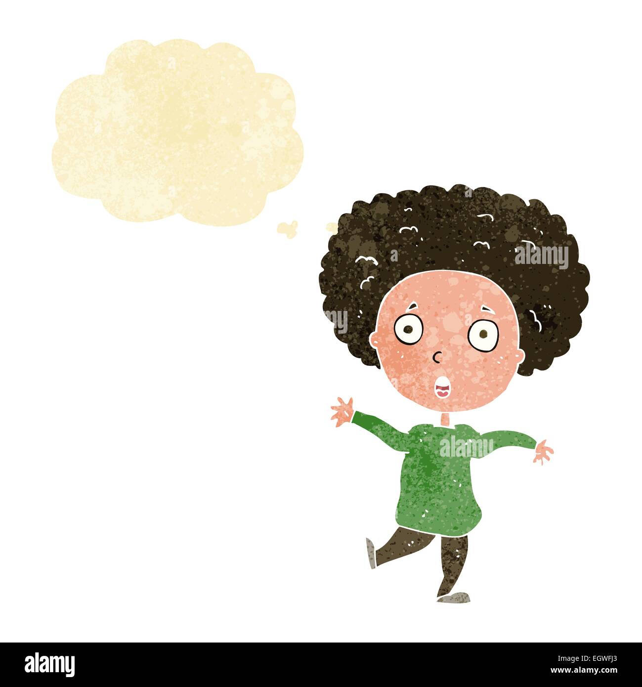 cartoon startled person with thought bubble Stock Vector Image & Art ...