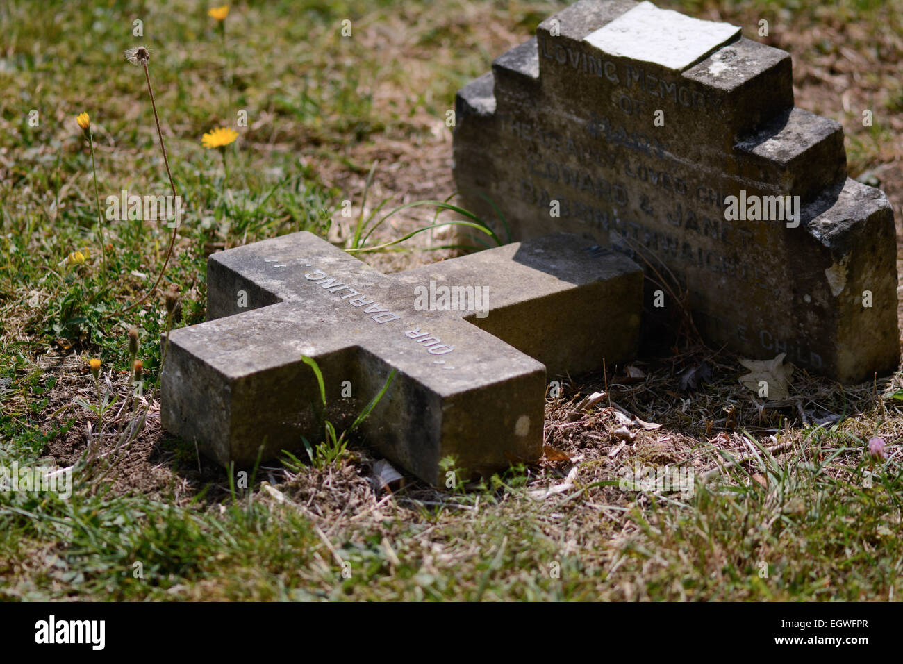 Cross over grave christian cemetery hi-res stock photography and images ...