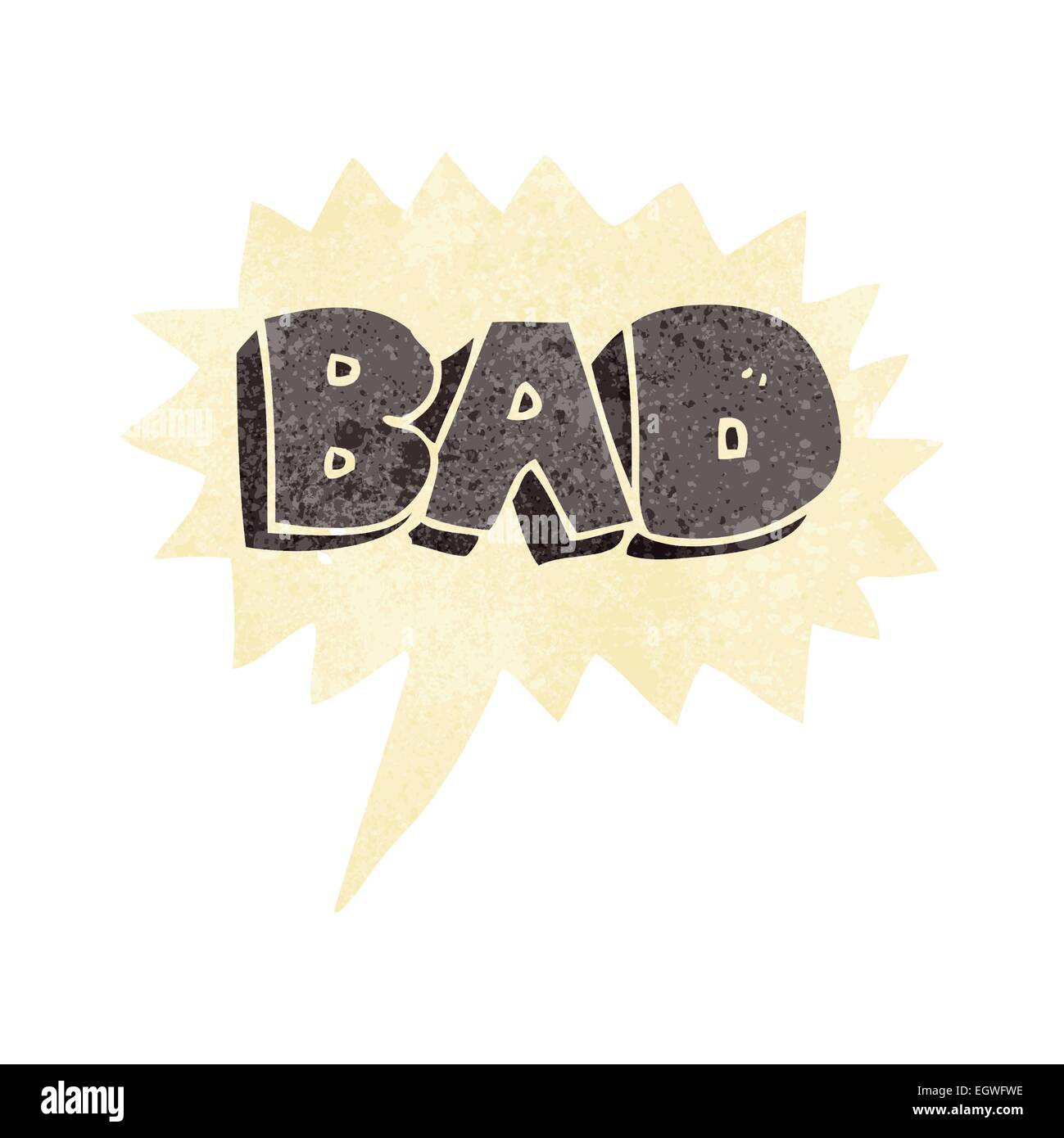 cartoon bad sign with speech bubble Stock Vector Image & Art - Alamy