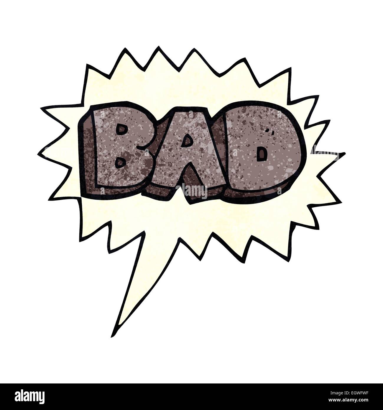 cartoon bad sign with speech bubble Stock Vector Image & Art - Alamy