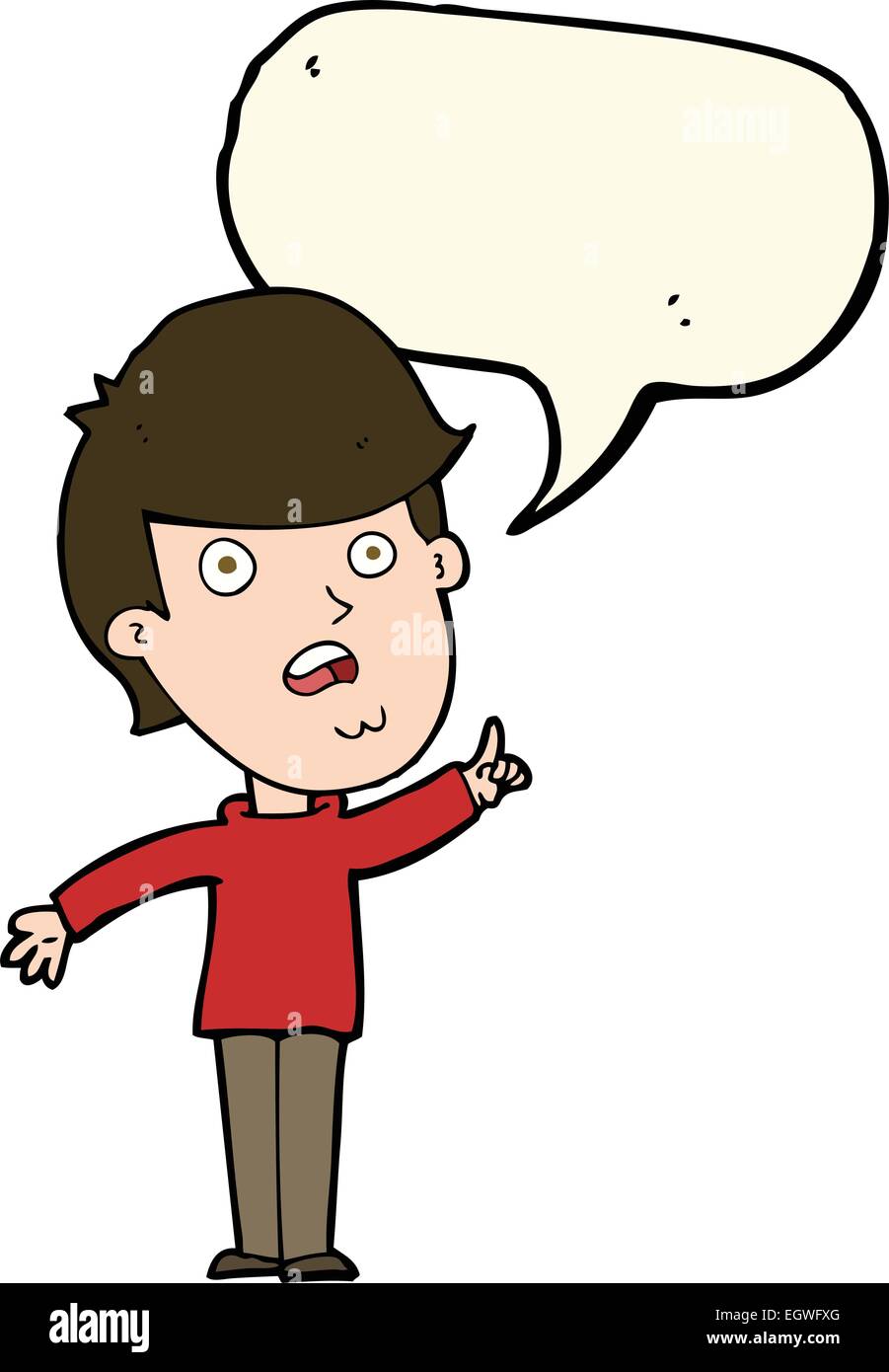 cartoon man asking question with speech bubble Stock Vector Image & Art ...
