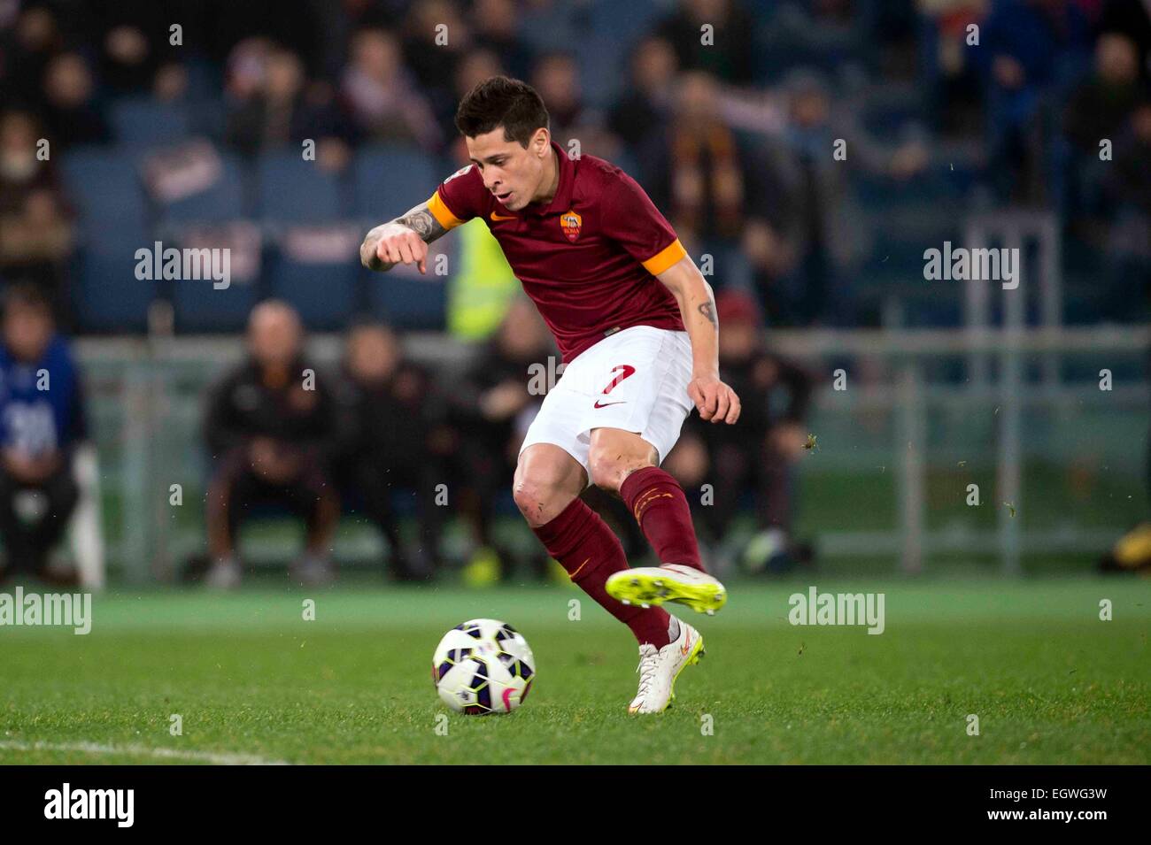 Rome, Italy. 2nd Mar, 2015. Juan Manuel Iturbe (Roma) Football/Soccer ...