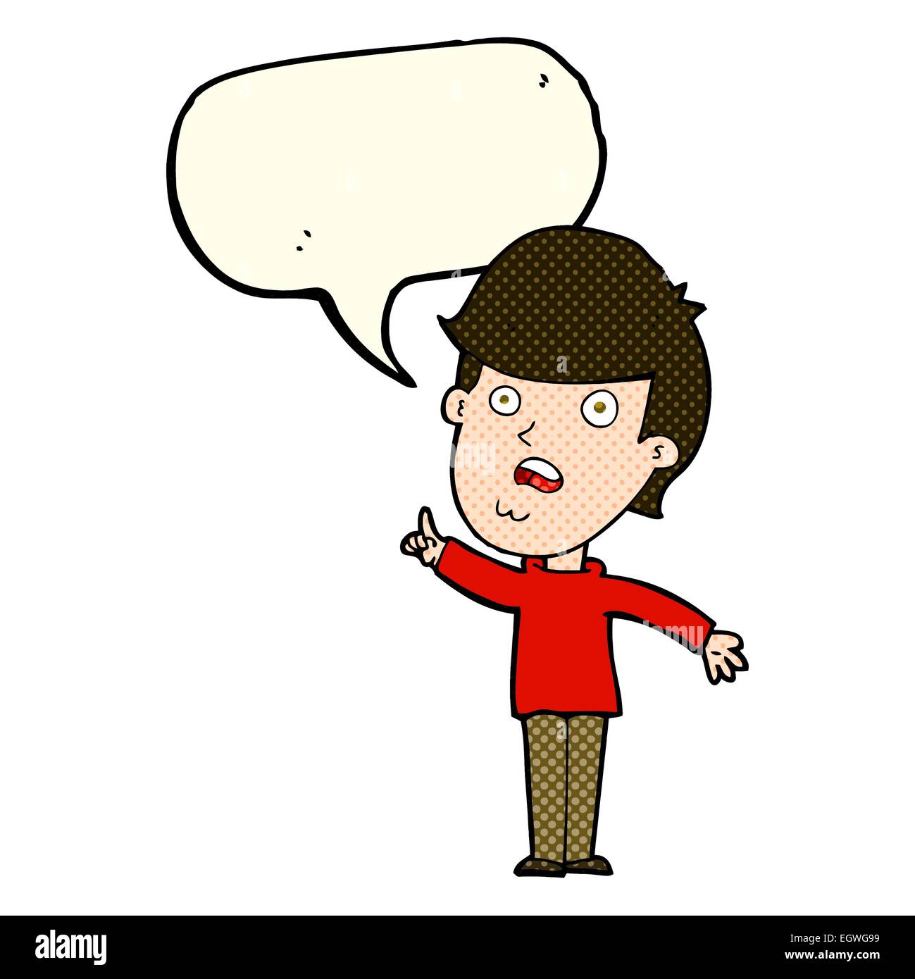 Cartoon man asking question bubble Stock Vector Images - Alamy