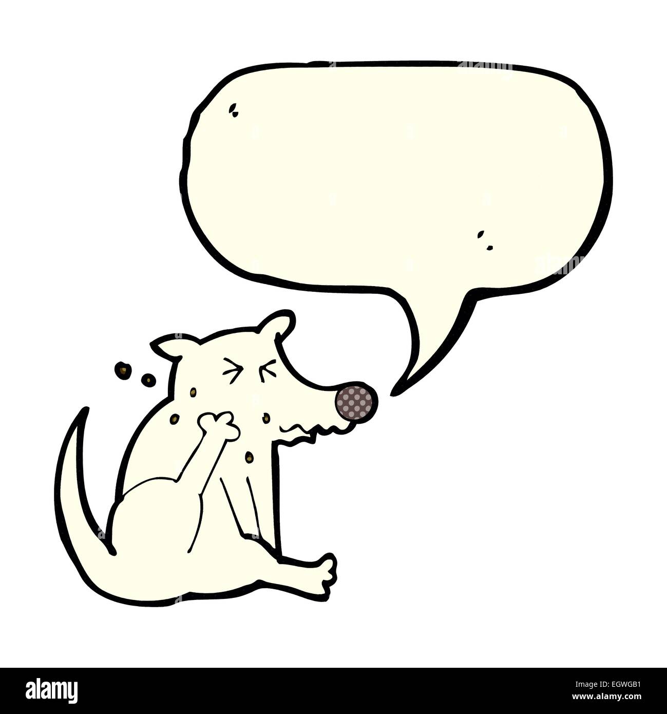 Cartoon dog scratching Cut Out Stock Images & Pictures - Alamy