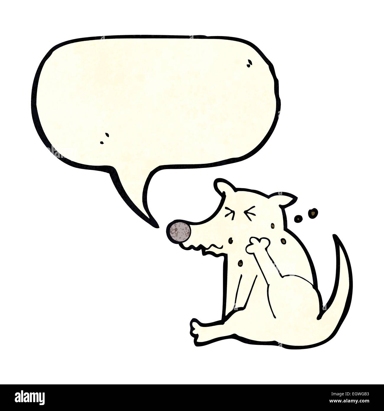 Cartoon dog scratching Cut Out Stock Images & Pictures - Alamy