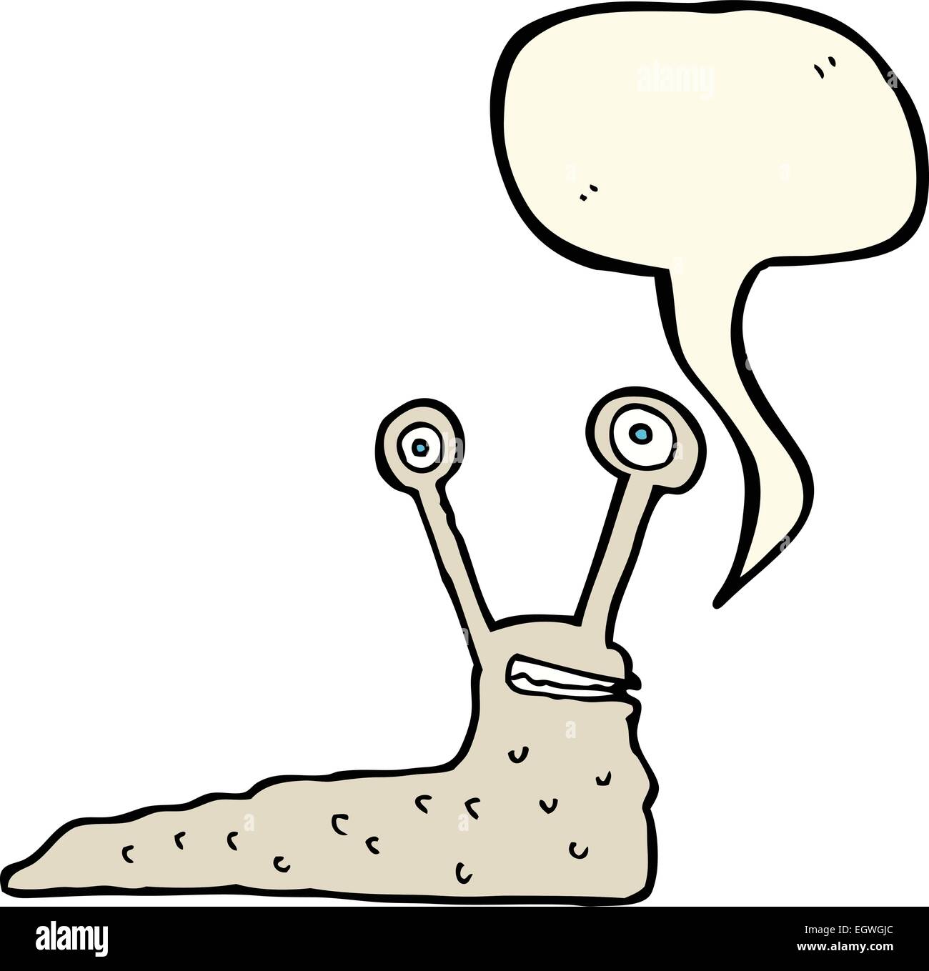 cartoon slug with speech bubble Stock Vector Image & Art - Alamy