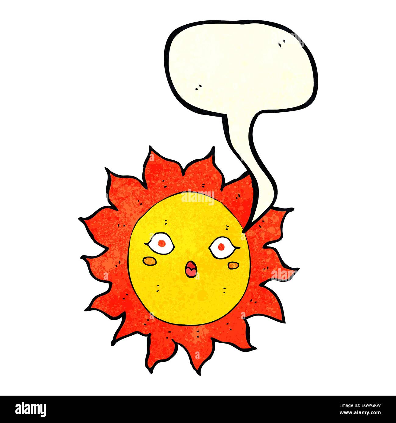 cartoon sun with speech bubble Stock Vector Image & Art - Alamy