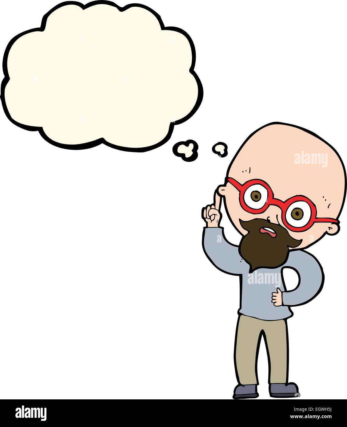 cartoon old man with thought bubble Stock Vector Image & Art - Alamy