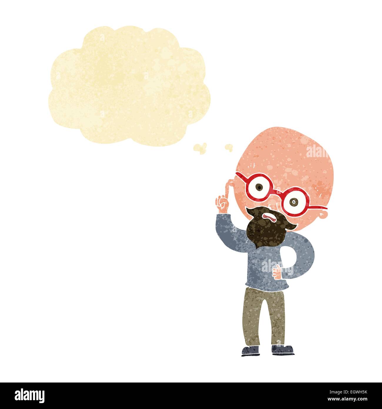 cartoon old man with thought bubble Stock Vector Image & Art - Alamy