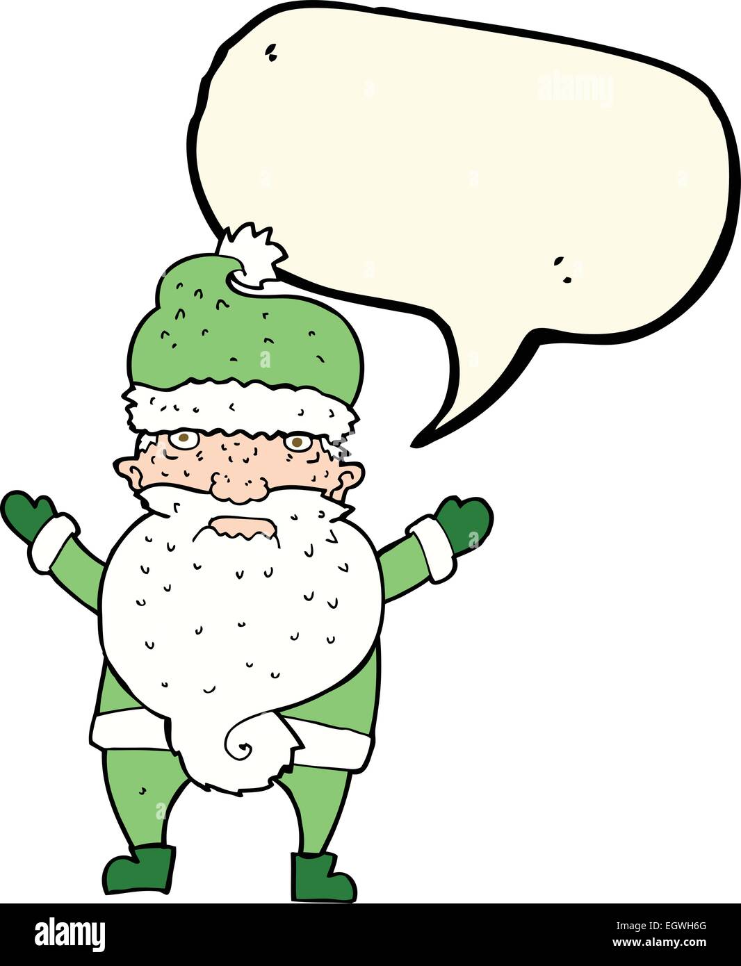 cartoon grumpy santa with speech bubble Stock Vector Image & Art - Alamy