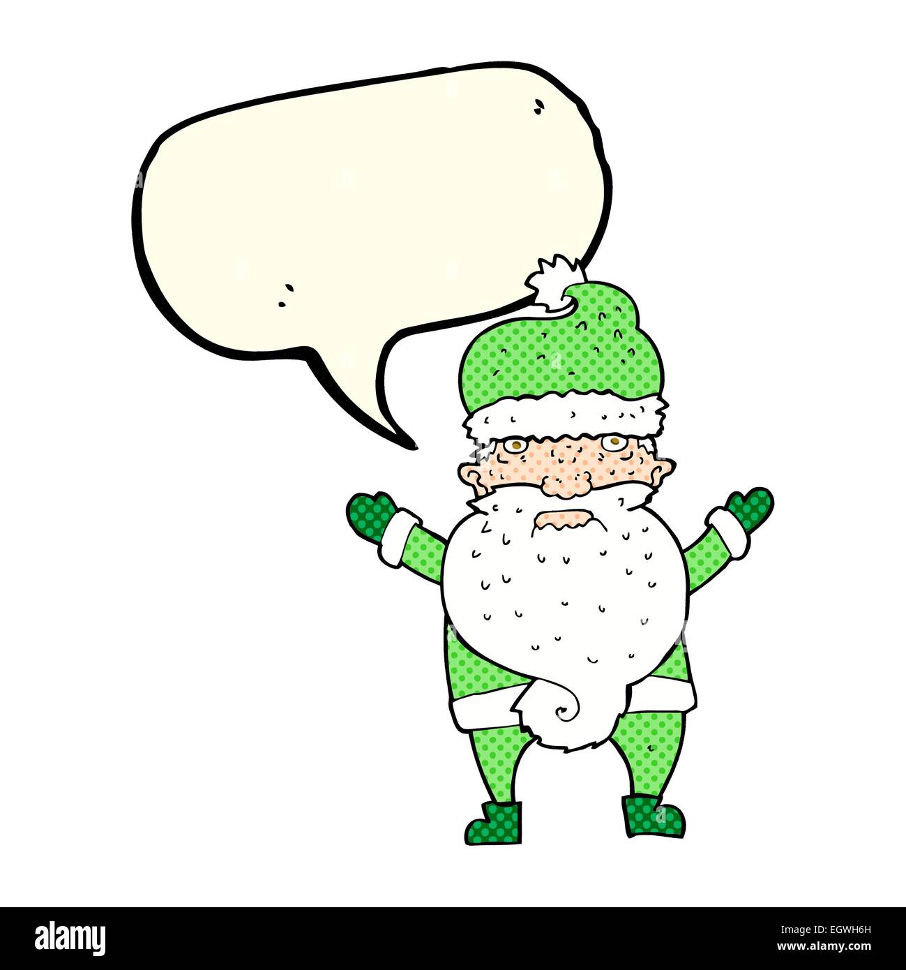 Cartoon grumpy santa Stock Vector Images - Alamy
