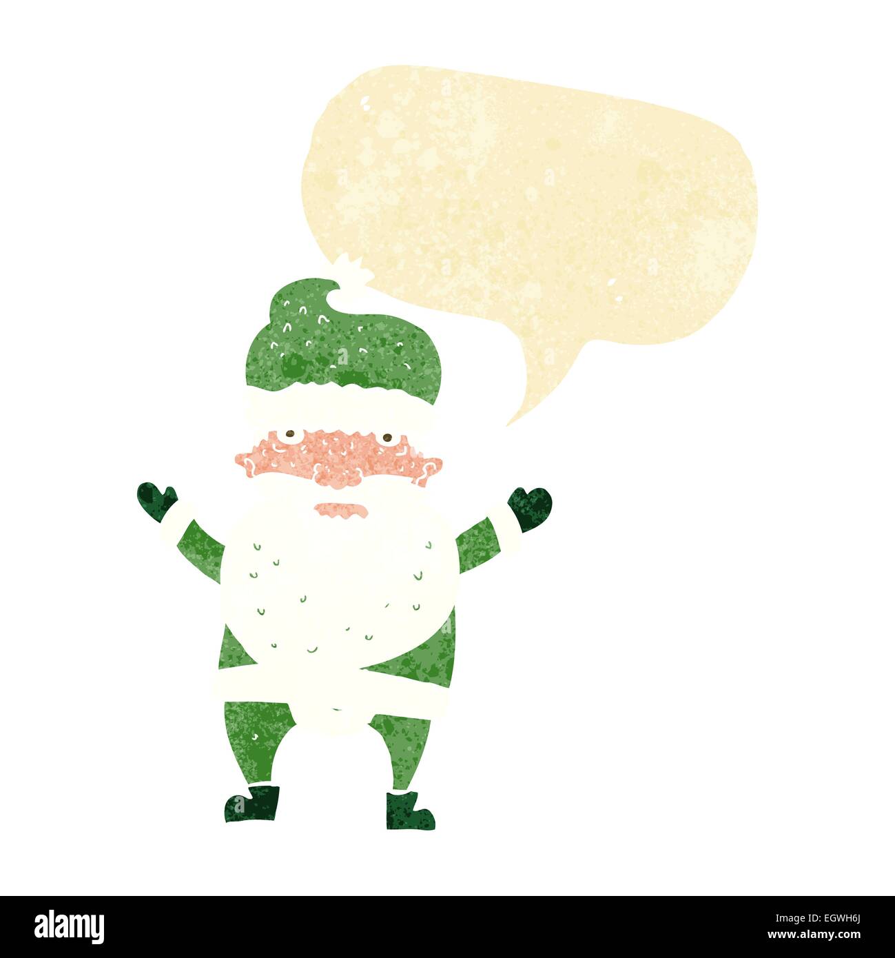 cartoon grumpy santa with speech bubble Stock Vector Image & Art - Alamy