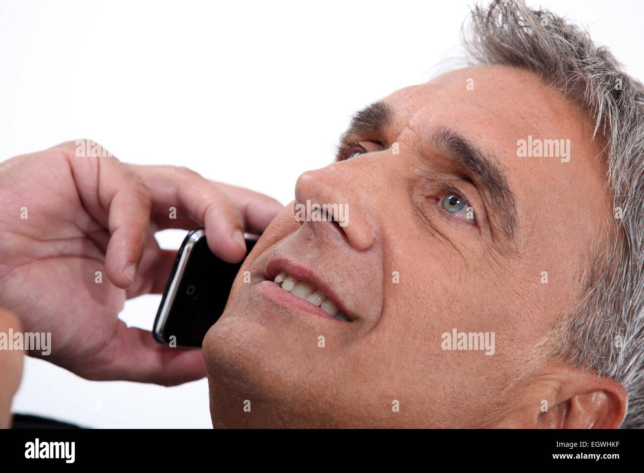Portrait of man on the phone Stock Photo - Alamy