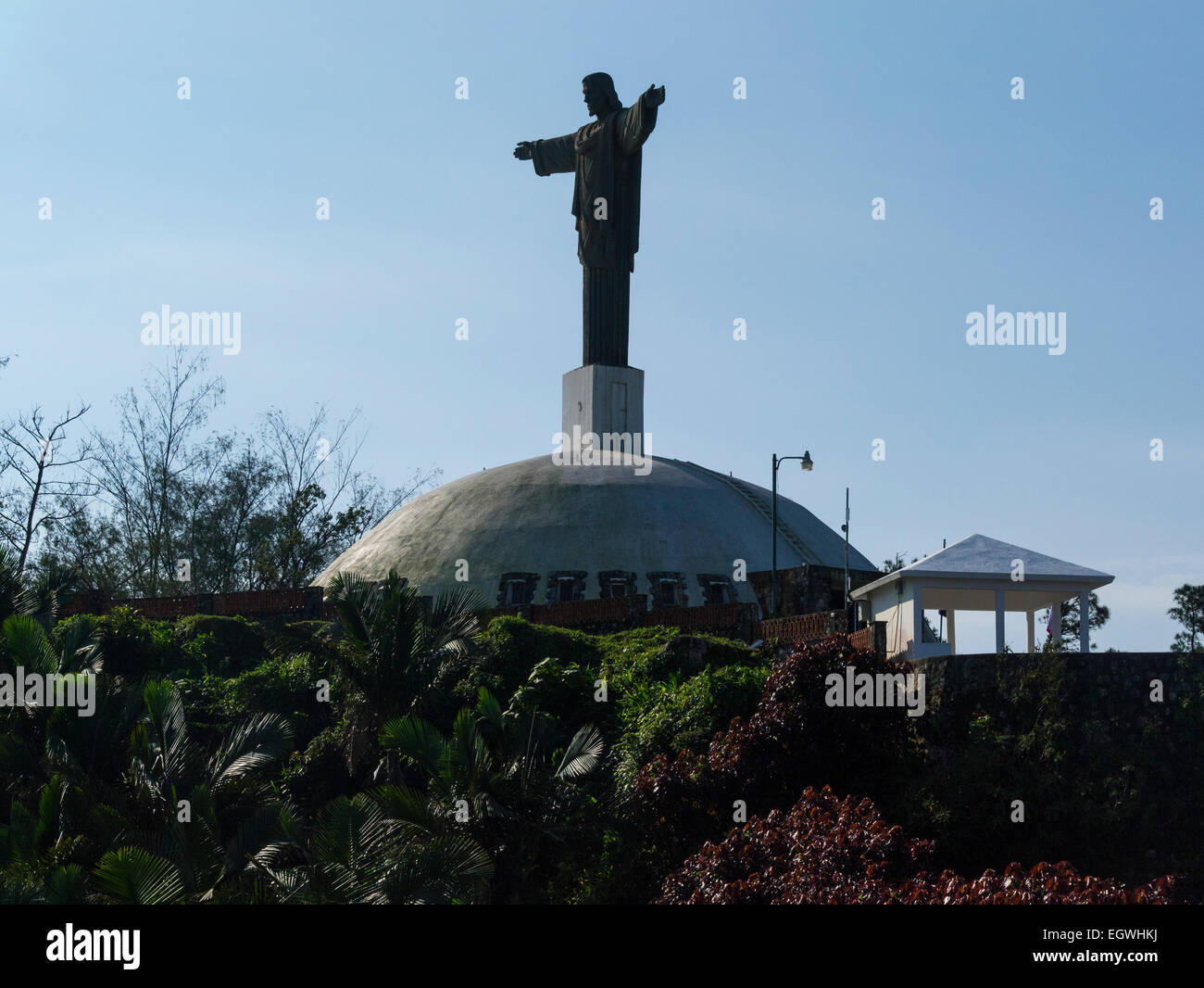 Christ the Redeemer statue built on huge dome in Mount Isabel de Torres ...