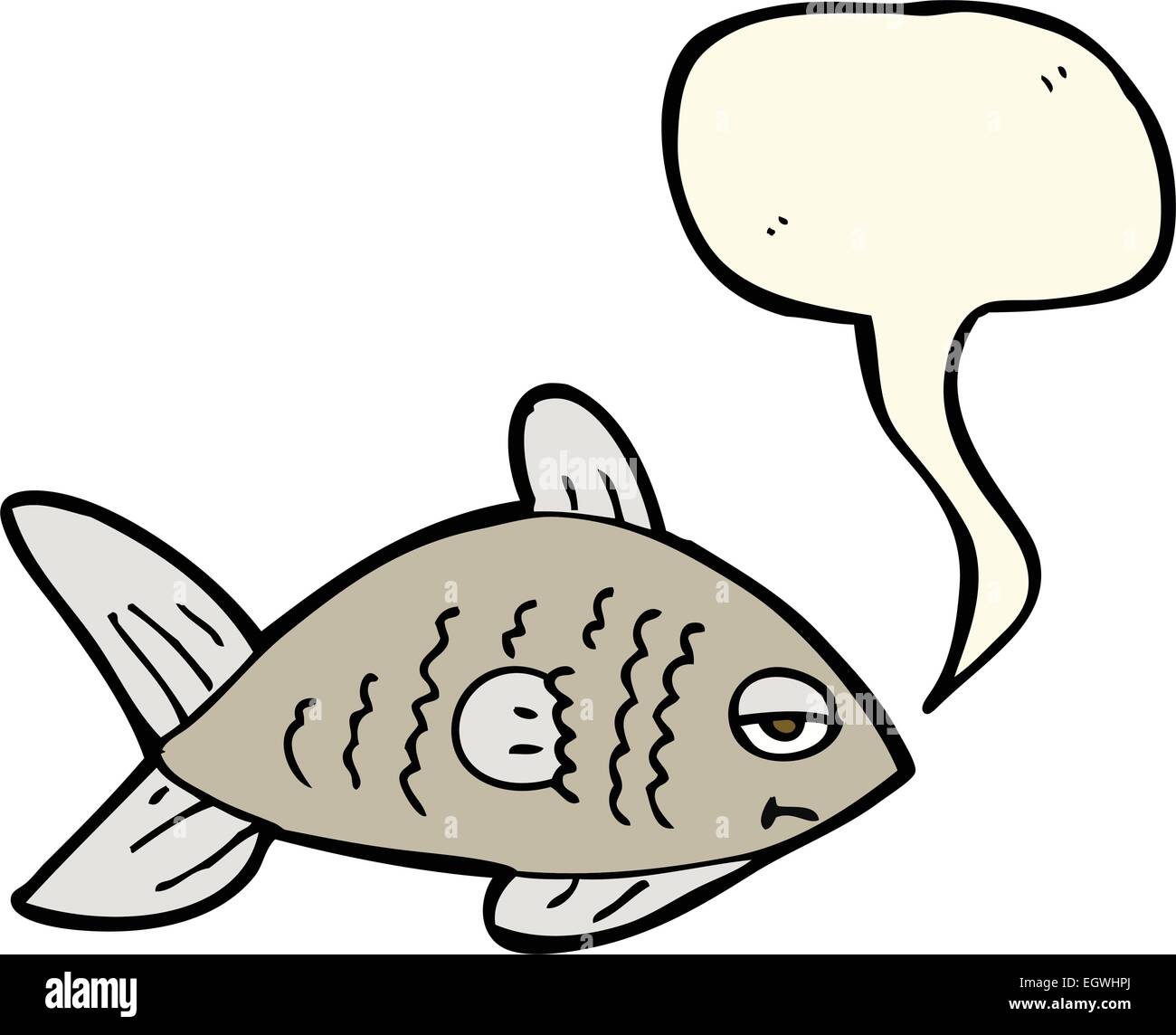 cartoon funny fish with speech bubble Stock Vector Image & Art - Alamy