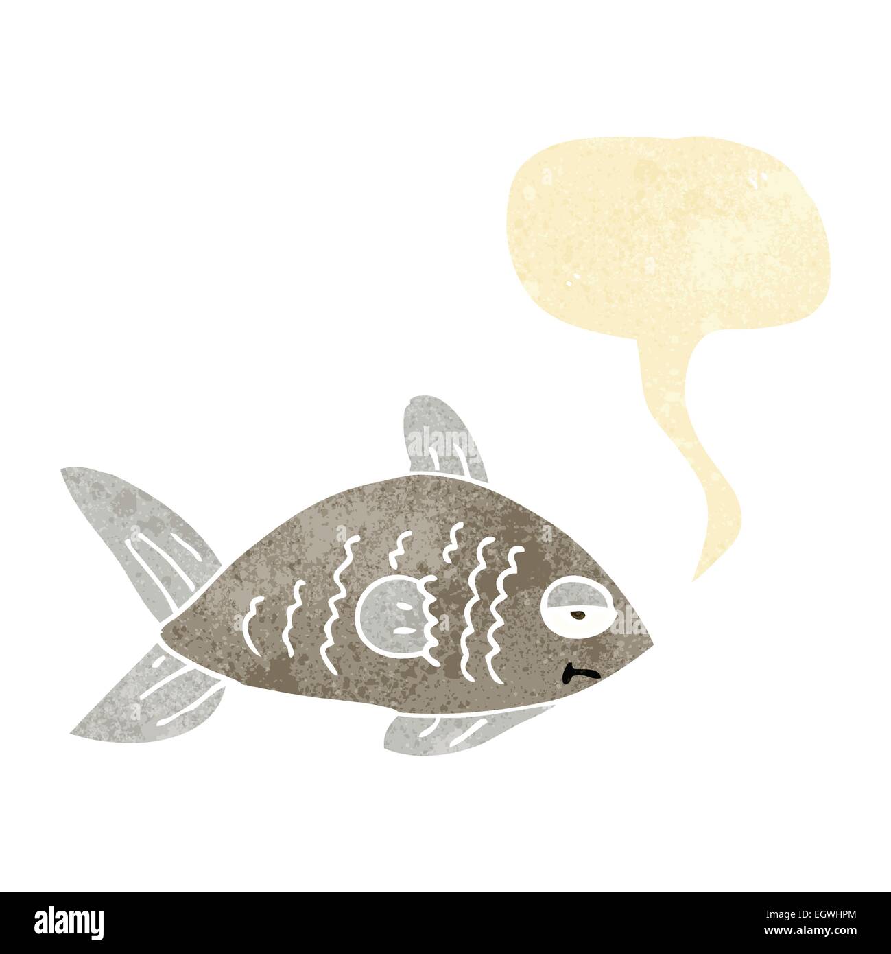 cartoon funny fish with speech bubble Stock Vector Image & Art - Alamy