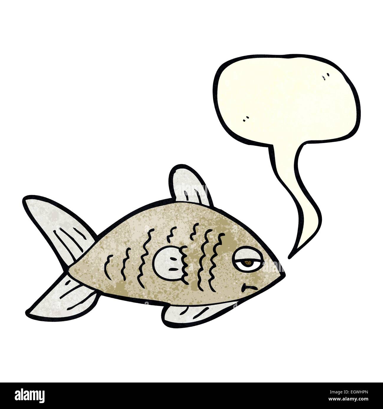 cartoon funny fish with speech bubble Stock Vector Image & Art - Alamy