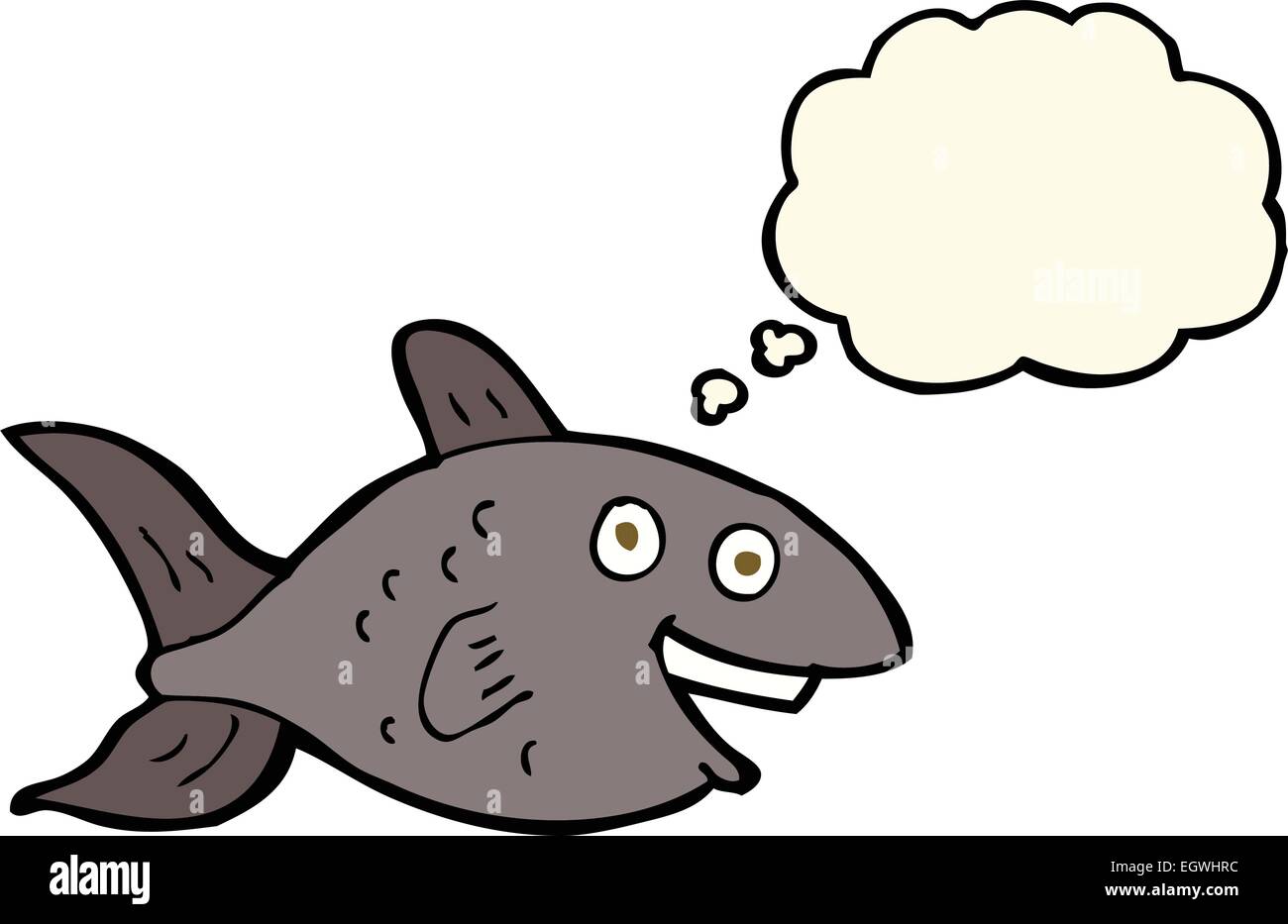 cartoon fish with thought bubble Stock Vector Image & Art - Alamy