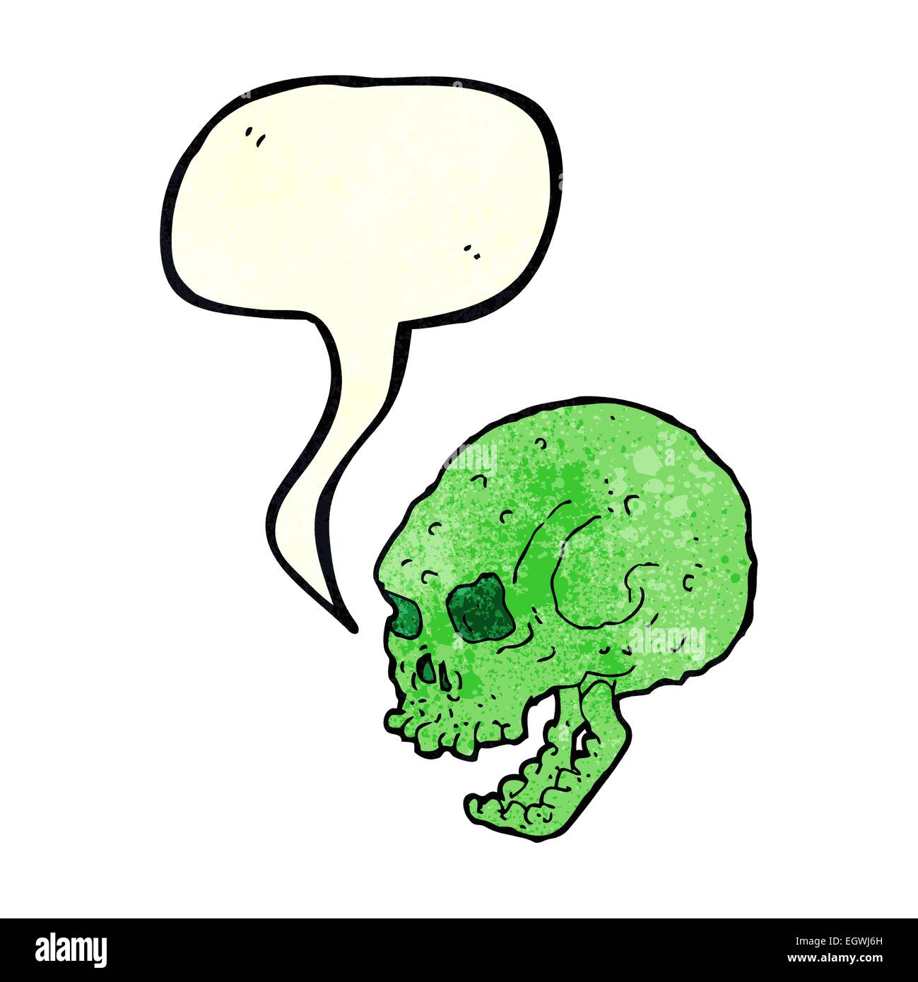 Cartoon spooky skull speech Cut Out Stock Images & Pictures - Alamy