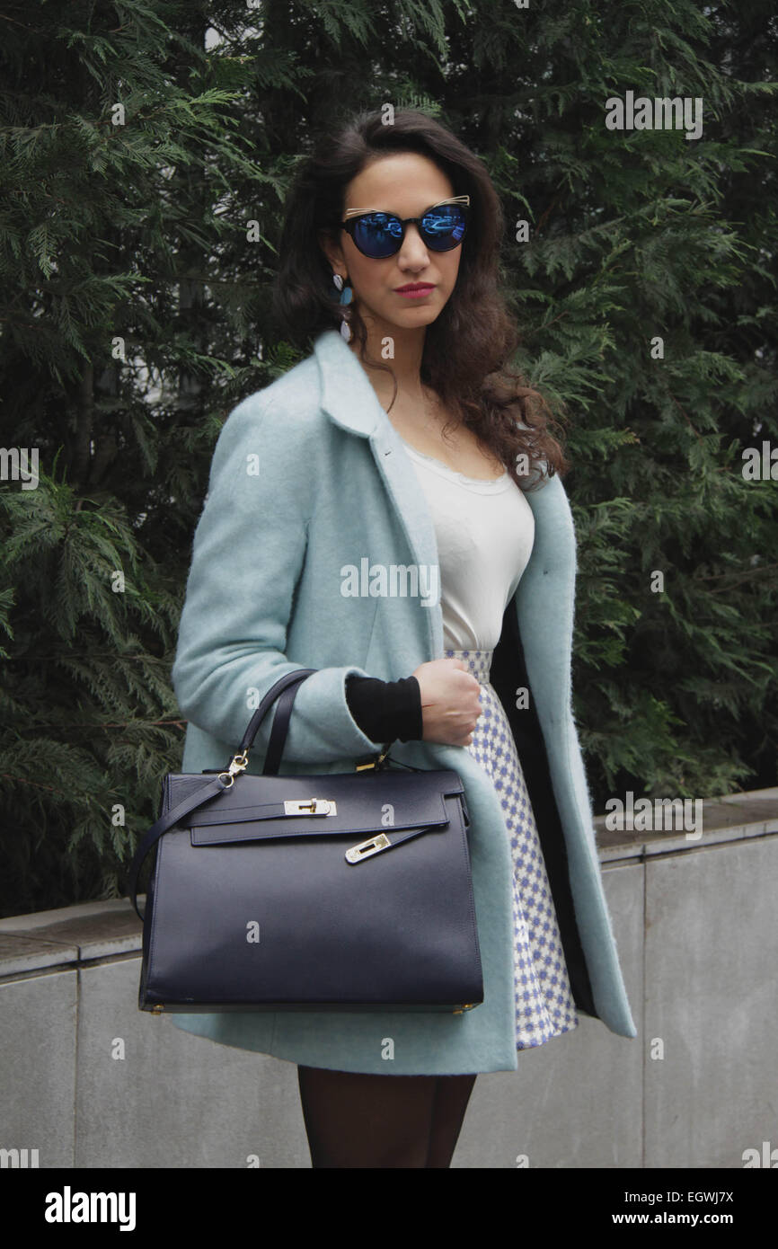 Maria Giulia Moretti arriving at the Giorgio Armani runway show in ...