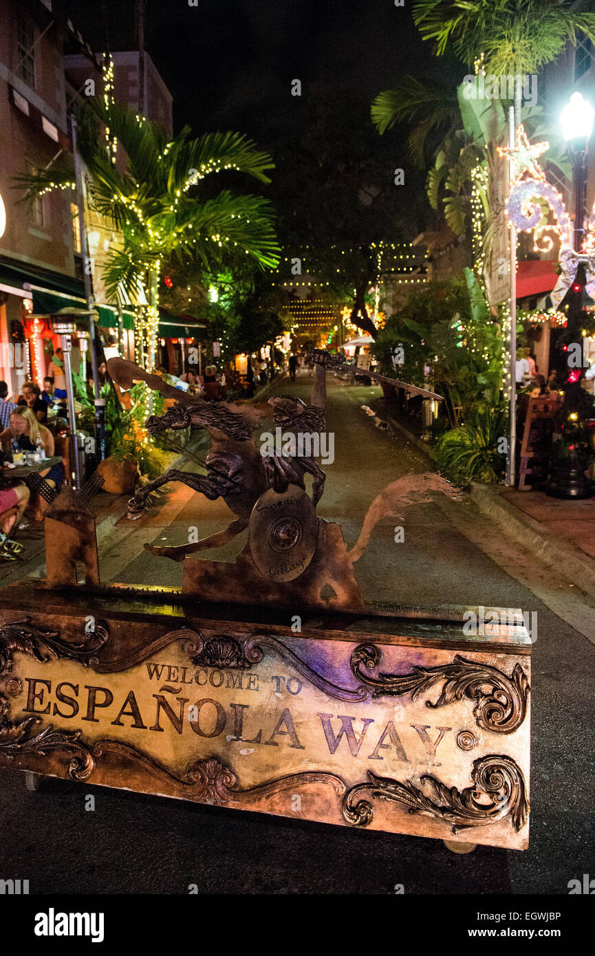 Espanola Way Miami Beach Florida High Resolution Stock Photography and ...