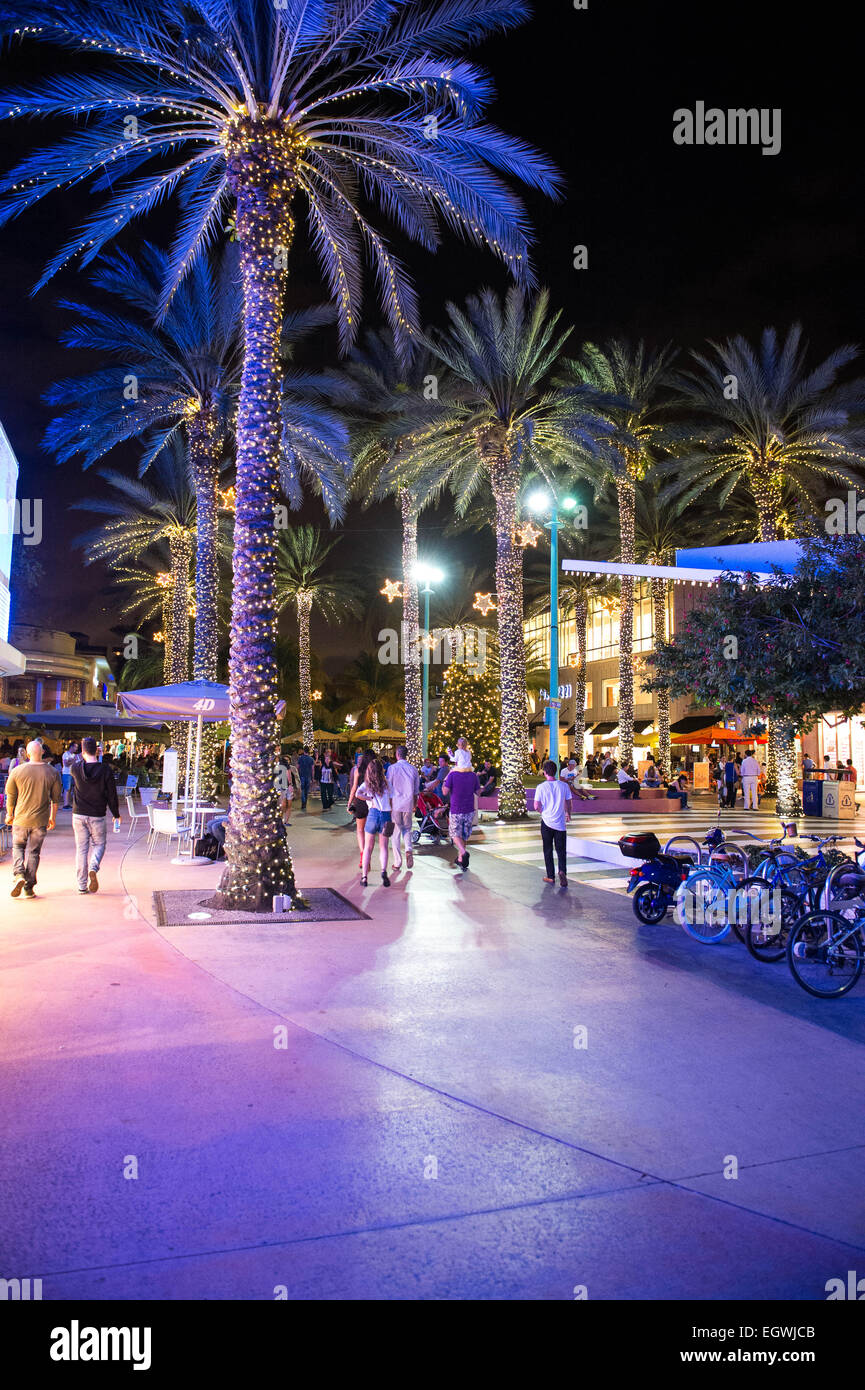 Miami south beach, Lincoln road Stock Photo - Alamy