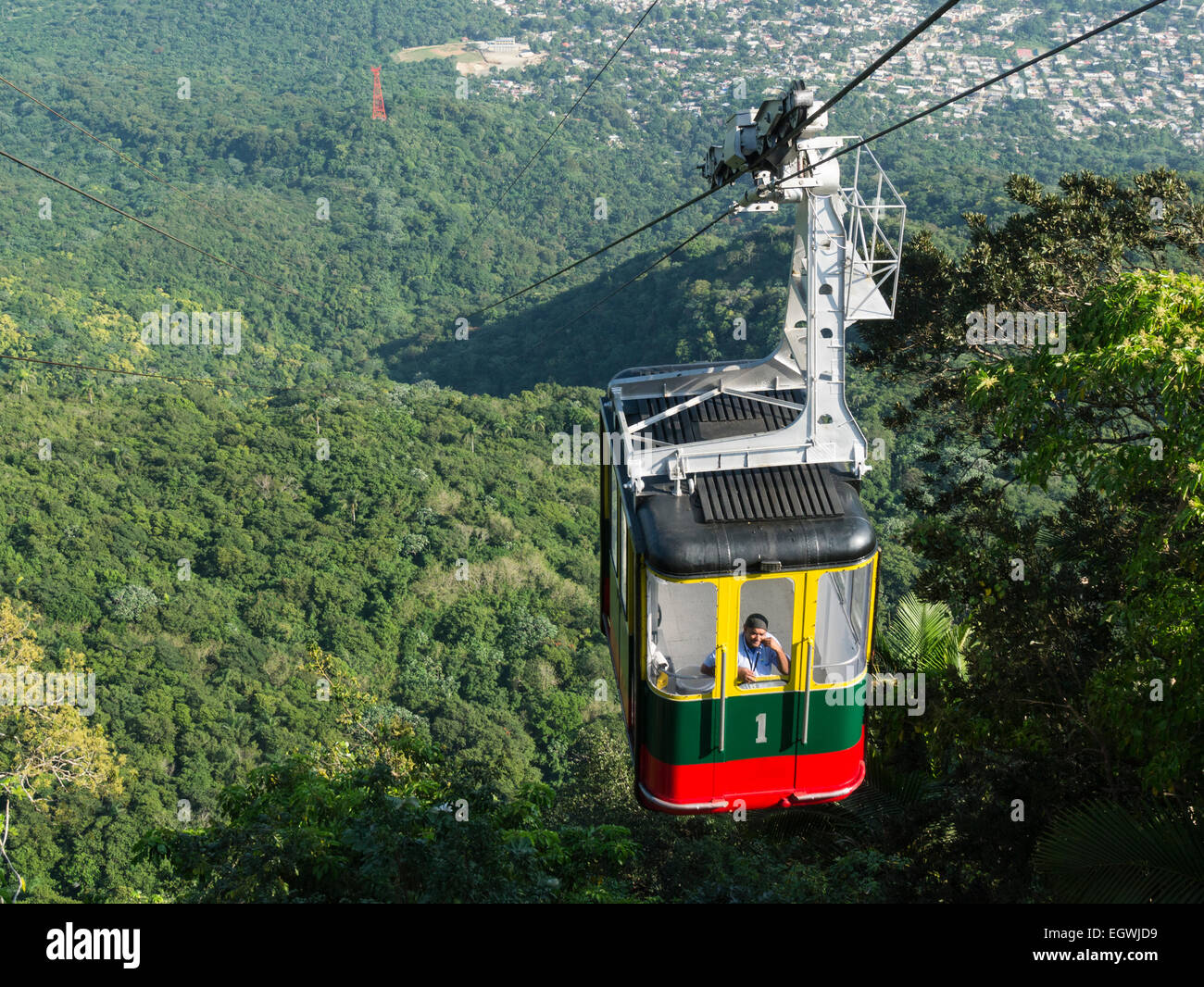 Teleferico Cable car ascending Mount Isabel de Torres to Isabel de ...