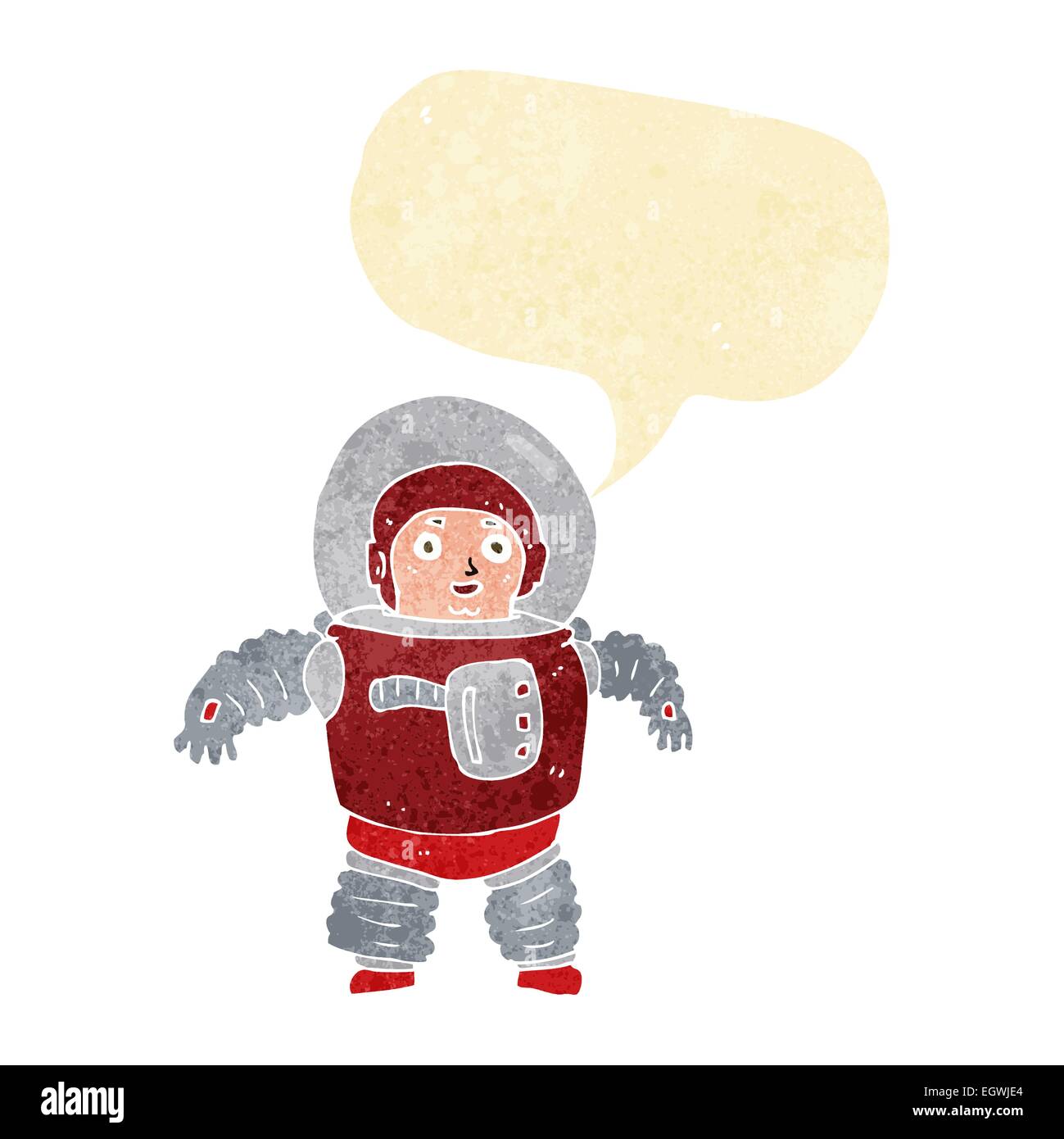 cartoon space man with speech bubble Stock Vector Image & Art - Alamy