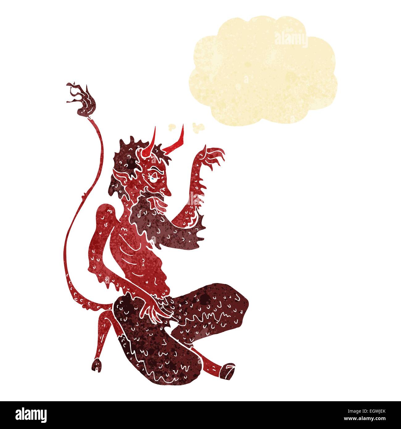 cartoon traditional devil with thought bubble Stock Vector Image & Art ...